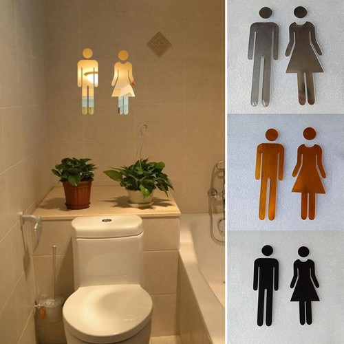 Elegant Design Washroom Signage Acrylic Selfadhesive Restroom Indicator ...