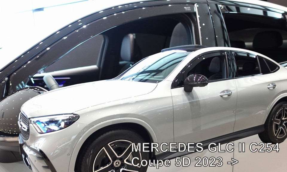 IN-CHANNEL RAIN GUARDS FITS MERCEDES GLC COUPE ( FRONT & REARS) 2024-up ...