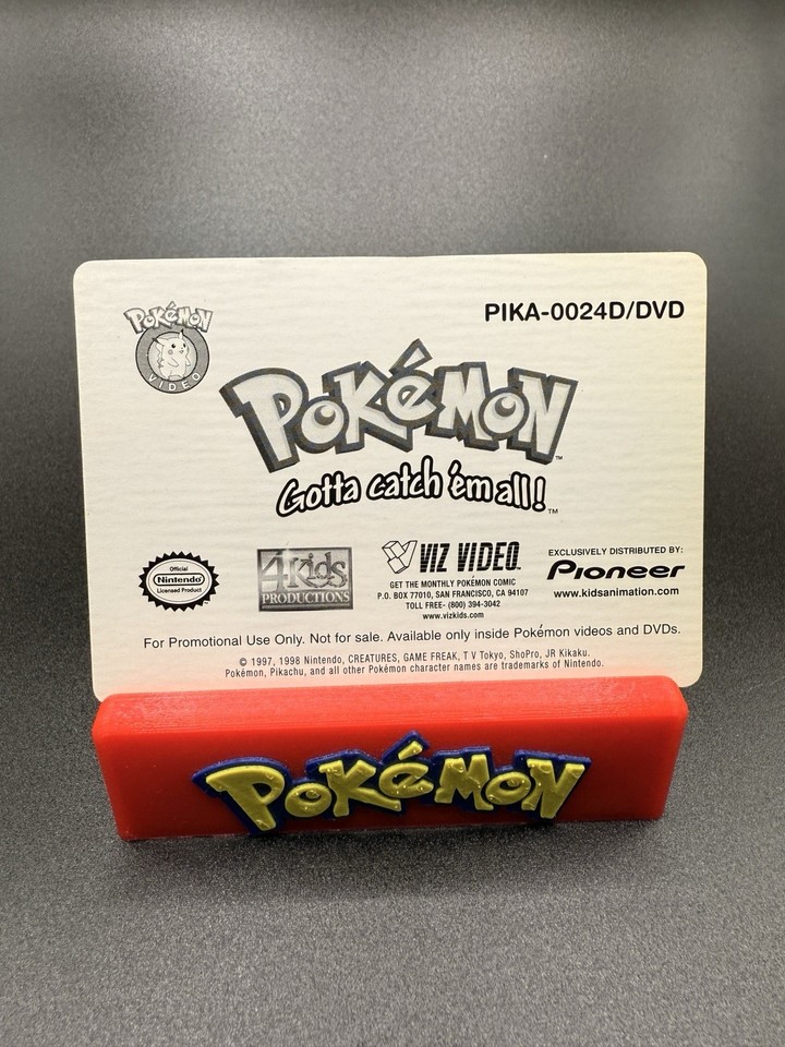 Charizard Lenticular PIKA-0024D/DVD Pioneer Viz Video Pokemon Card ...
