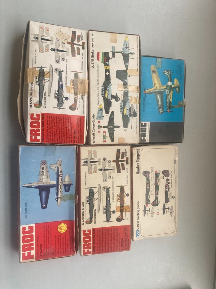 Lot of 6 FROG 1/72 War Aircraft Model Kits | eBay