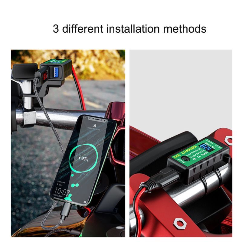 2 in1 Motorcycle SAE to USB Adapter for Charging 2 Devices ...