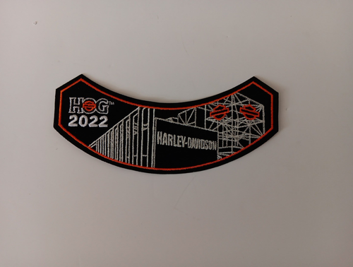 NEW 2022 HOG Harley Davidson Owners Group Patch Badge Jacket Wings Rocker Black | eBay