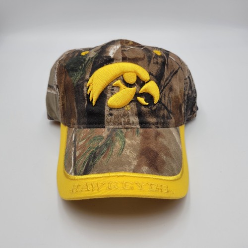 Iowa Hawkeyes hat adjustable cap in camo with yellow | eBay