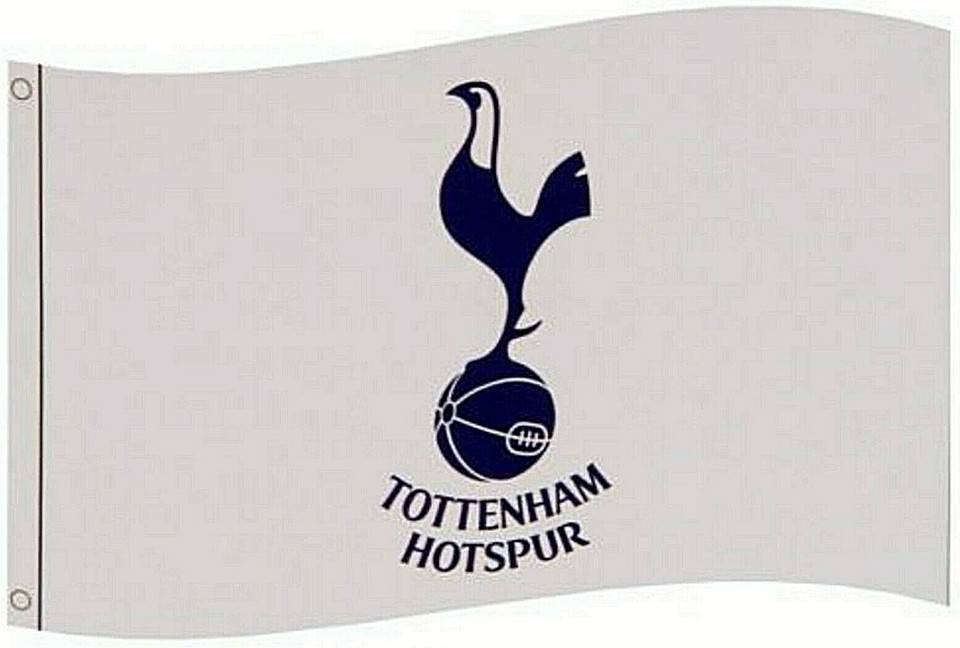 TOTTENHAM HOTSPUR FC LARGE SPURS (5ft x 3ft) FOOTBALL CLUB MAST FLAG ...