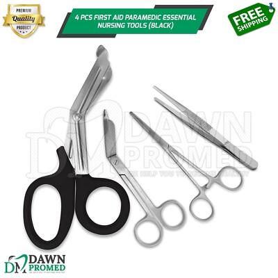 4 Pcs First Aid Paramedic Essential Nursing Tools Surgical Instruments ...