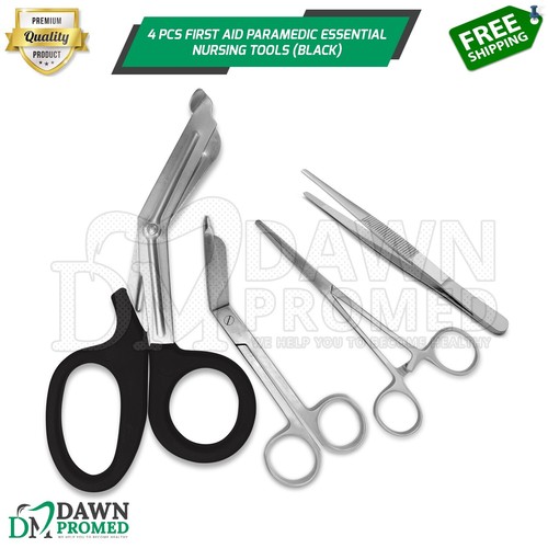 4 Pcs First Aid Paramedic Essential Nursing Tools Surgical Instruments ...