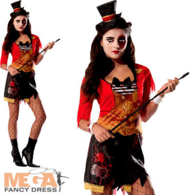 Ring Mistress Ladies Fancy Dress Circus Scary Ringmaster Adult ...