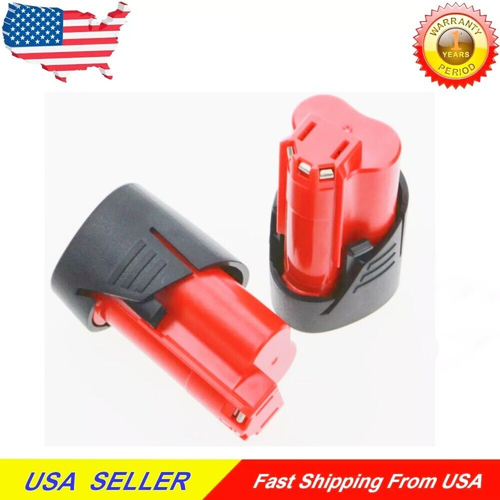 2x for Milwaukees M12 RED LITHIUM 12V 3.5Ah Li-Ion Battery 48-11-2430 ...