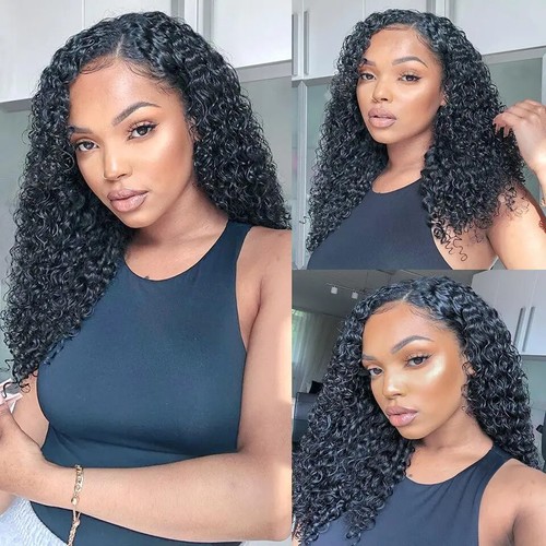 Deep Wave 13x4 Transparent Lace Front Wig Remy Water Wave Human Hair ...