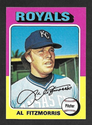 1975 Topps #24 Al Fitzmorris, Kansas City Royals, NM NRMT | eBay