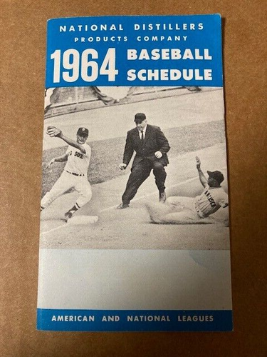 1964 National & American League Baseball Schedule Booklet with Willie ...