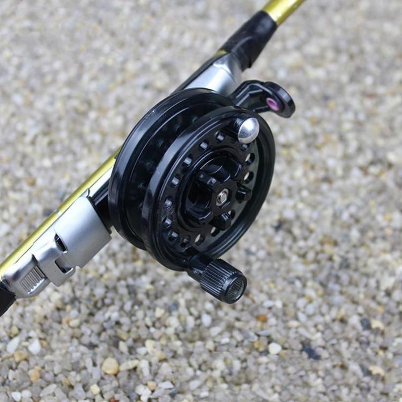 Ultralight Fly Reel 60mm Former Large Arbor Black Plastic Ice Fly ...