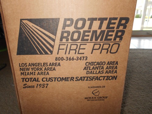 BRAND NEW IN BOX POTTER ROEMER 9752 STEEL FIRE EXTINGUISHER CABINET ...
