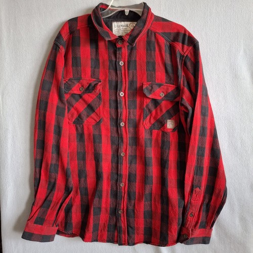 Legendary Whitetails Mens XLT Tall Shirt Red Button Flannel Heavy Long ...