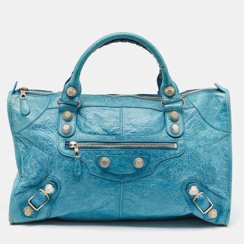 Balenciaga Blue Leather SGH Giant Work Bag | eBay