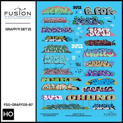 HO Scale Graffiti Decal Set 15 | eBay