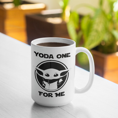 Yoda One For Me 15oz Mug - Coffee Mug - Tea Cup - Baby Yoda Mandalorian ...