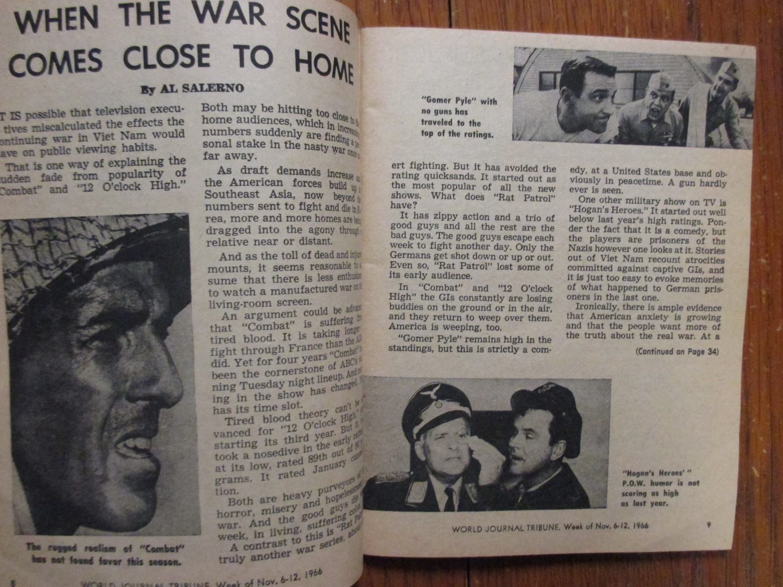 Nov-1966 World Journal Tribune TV Maga(ROBERT WOLDERS/CONNIE STEVENS ...