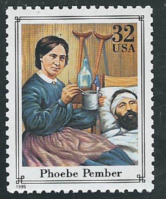 Scott # 2975-r...32 Cent...Civil War...Phoebe Pember...3 Stamps...MNH ...