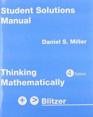 Thinking Mathematically Blitzer- Student Solutions Manual - Paperback ...