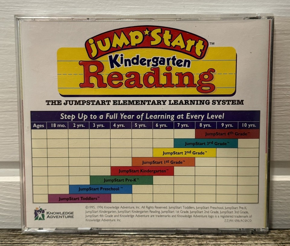 Jump Start Kindergarten READING (PC CD-Rom) UNTESTED | eBay