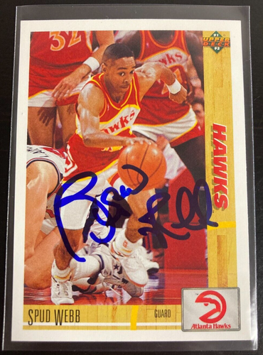 Spud Webb 1991-92 Upper Deck Auto #251 Hard-Signed Atlanta Hawks NBA | eBay