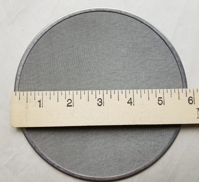 6 inch (5-3/4" actual) dia. - 3-layer- 50,50,100 mesh - stainless steel ...