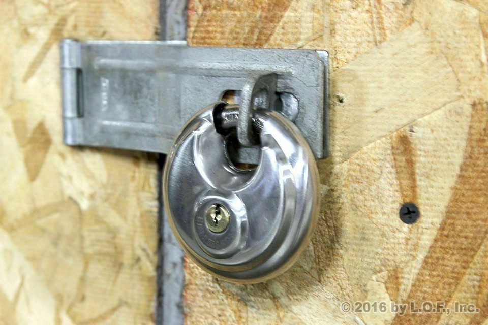 (3) Stainless Steel Armor Disc Padlocks Trailer / Self Storage Keyed ...