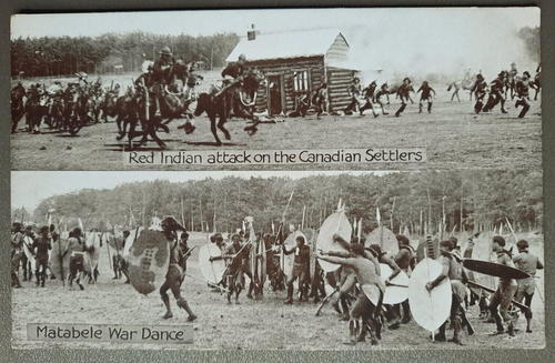 Postcard Aldershot Tatoo.Indian,Canadian Settlers,Matabele War Dance,G ...