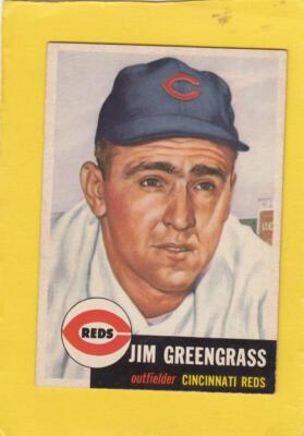 1953 Topps #209 Jim Greengrass Cincinnati Reds EX+ Excellent+ RC Rookie ...