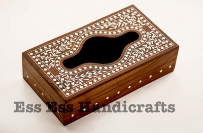 Handmade Indian Tissue Box White Inlaid | eBay UK