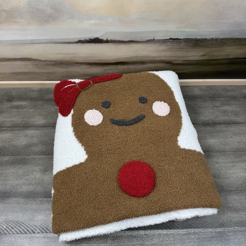 Pottery Barn Kids Ginger Gingerbread Fuzzy Throw Blanket 40”x60 ...