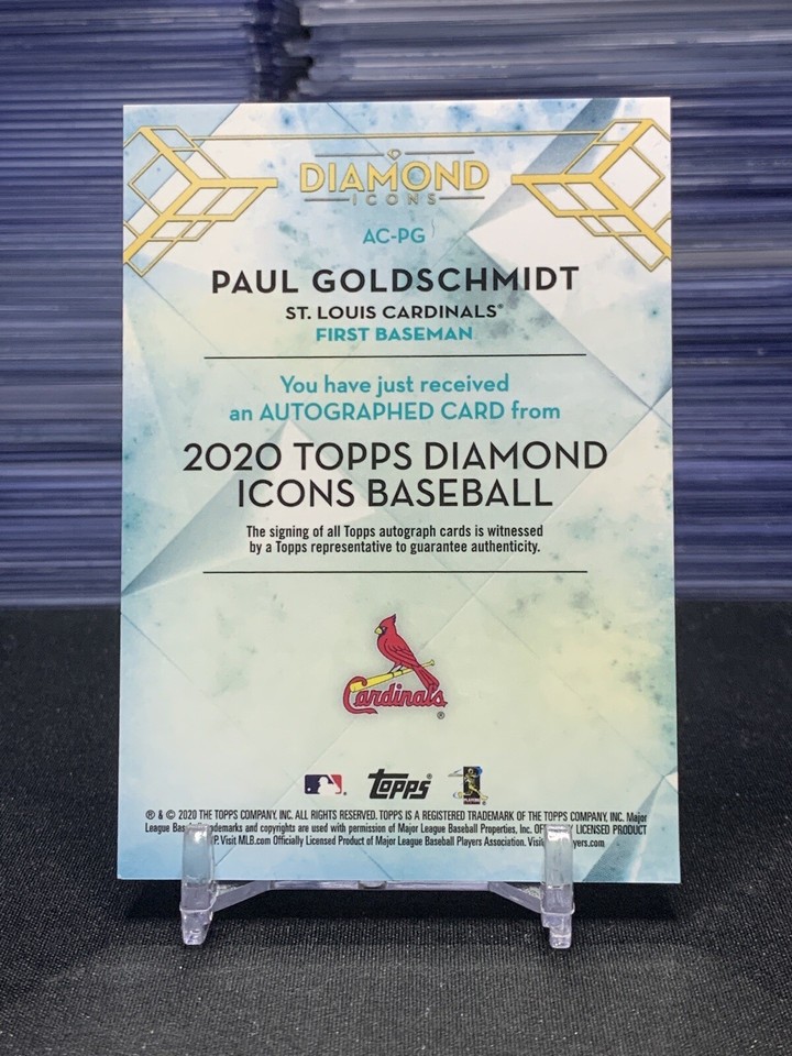 2020 Topps Diamond Icons Paul Goldschmidt Auto /25 - Cardinals | eBay