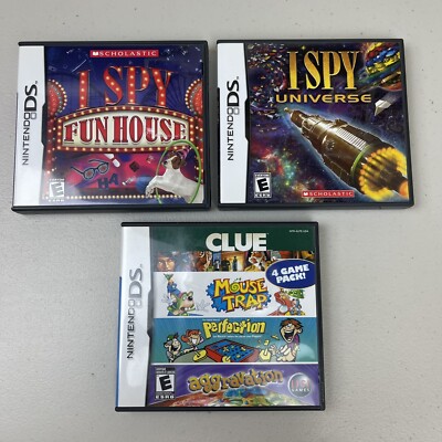 Nintendo DS Game Lot Kids Games I Spy Clue Mouse Trap Perfection And ...
