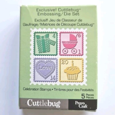 CELEBRATION STAMPS Cuttlebug Cutting Dies & Mini Embossing Folders ...
