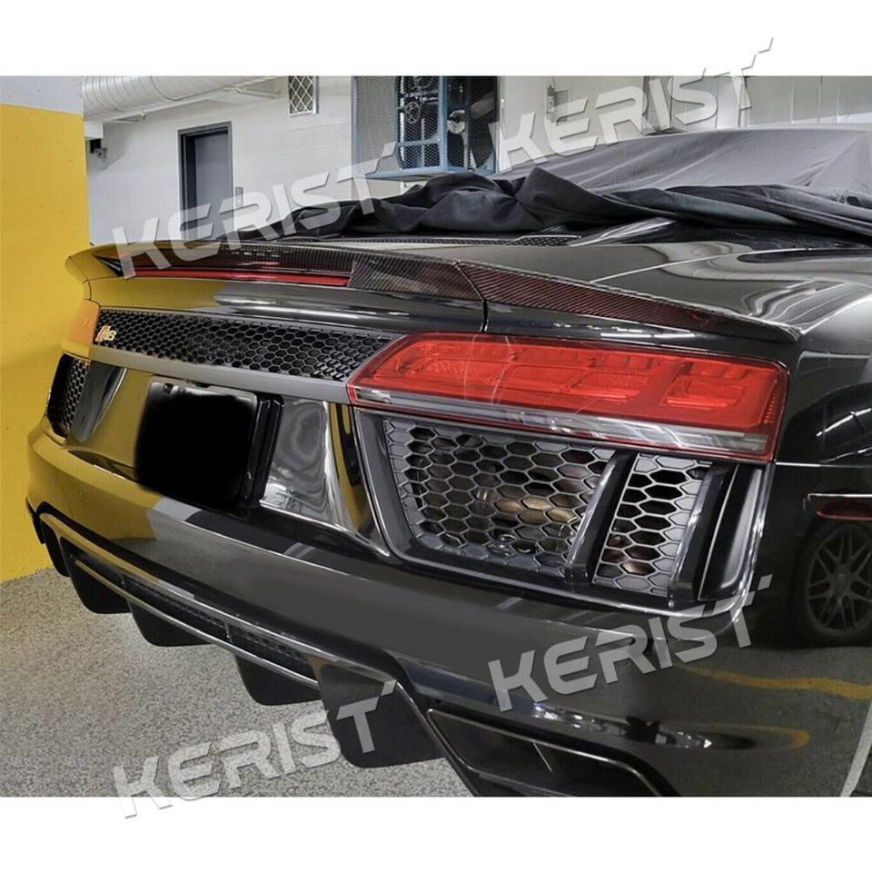 for Audi R8 V8 spyder 2016-2023 Carbon Fiber Rear Bumper Splitter Wing ...
