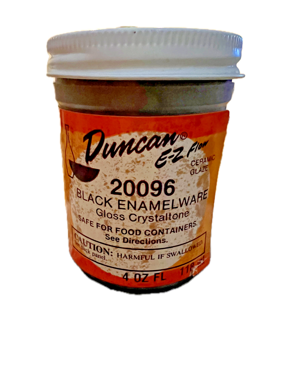 Duncan Ceramic Glaze Vintage Black Enamelware 20096 Crystaltone Gloss ...