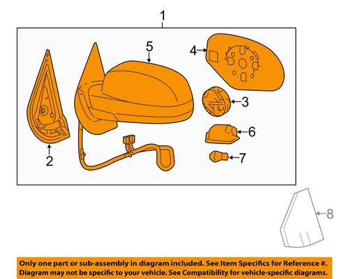 GM OEM 09-20 Escalade ESV Front Door Outside Mirrors-Mirror Assy ...