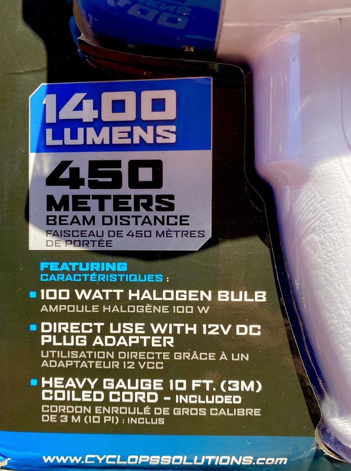Cyclops CYC-HS1400-MAR 1400 Lumen 12v Direct Marine Spotlight ...