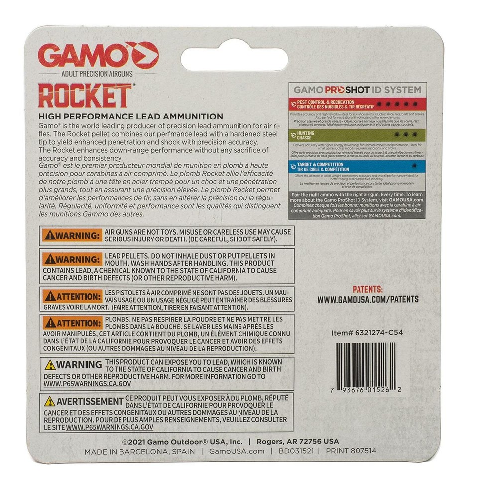 Gamo Rocket Pellets .177 Steel Tip 150 pellets | eBay