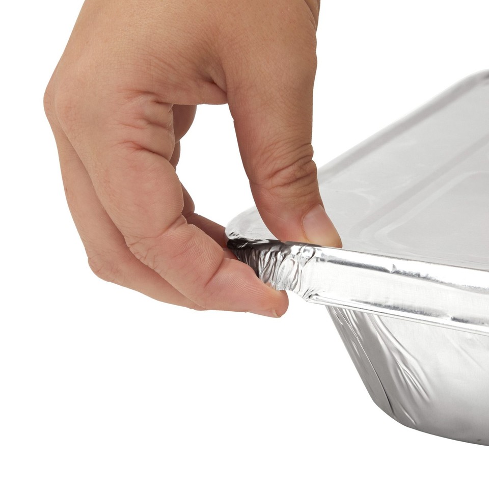 20-Pack Half Size Aluminum Pans with Lids - 9x13 Disposable Tin Foil ...