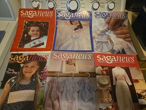 LOT OF 6 SAGA NEWS Magazine Back-Issues by Smocking Guild of America ...