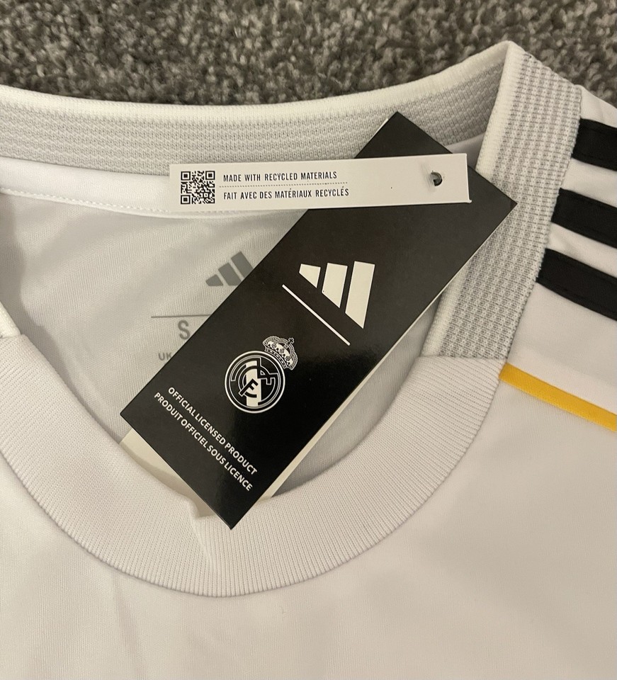 Real Madrid Home White Emirates Fly Better Shirt-2025/26-Size S-Fast ...