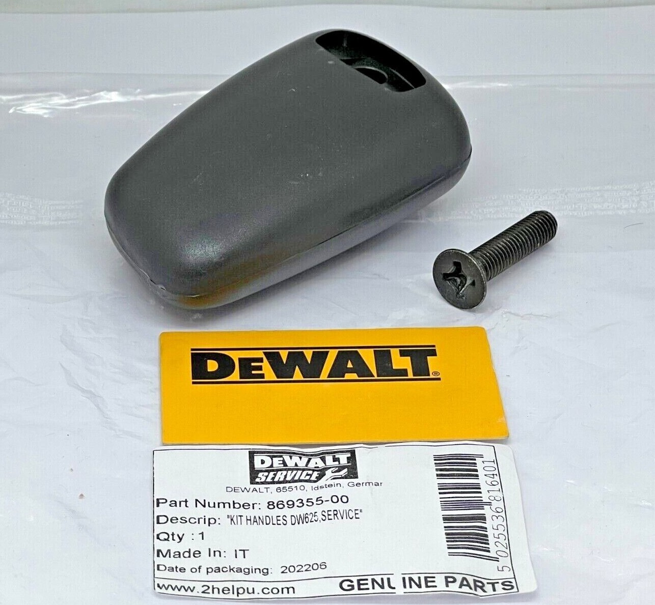 2XGenuine DeWALT 869355-00 Plastic Grip+Screw Router Handle DW624 DW625 ...
