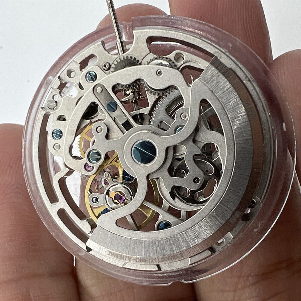 Seagull TY2809 Silver China Made Automatic Mechanical Skeleton Watch ...
