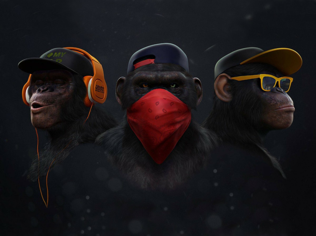 Three Wise Monkeys Art