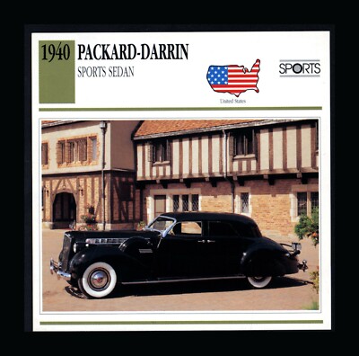 1940 Packard Darrin Sports Sedan ATLAS EDITION Classic Car Info Spec ...