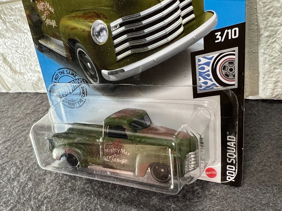 Hot Wheels Rod Squad 3/10 '52 Chevy 201/250 Mighty Max Garage Green | eBay