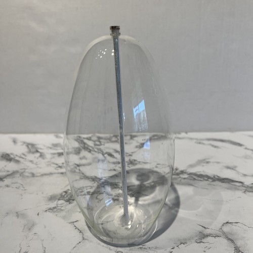 FLAWLESS Stunning FIRELIGHT Art Glass Handblown OIL CANDLE LAMP POD ...
