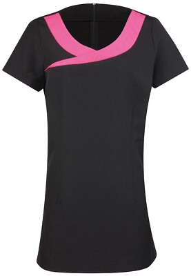 Beauty Tunic - Premier PR691 Beauty and Spa Tunic - Black/Hot Pink ...